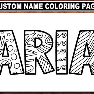 Personalized Name Coloring Pages for Kids & Adults | Custom Printable ...