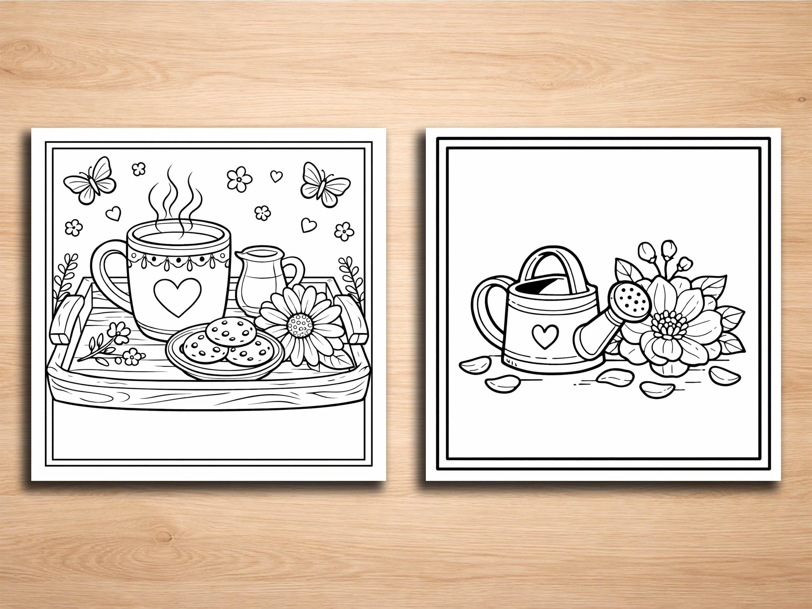 Spring Coloring Pages – Cozy Reset and Fresh Season Printable Set - Etsy