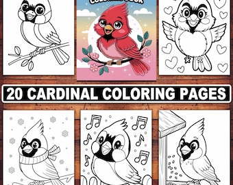 Cardinal, Bird, Coloring Page, Bird Portrait, Printable Coloring Page ...
