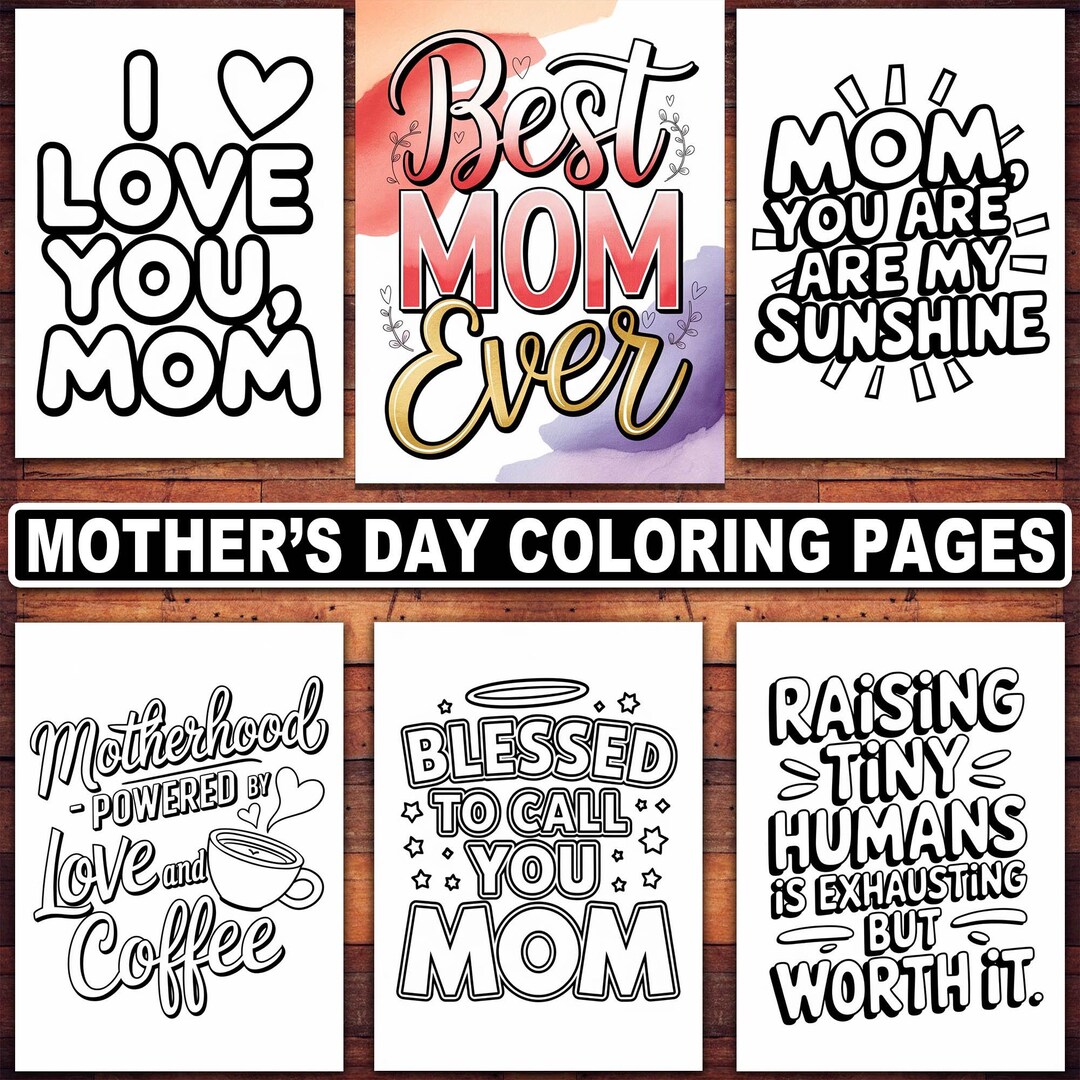 Mother’s Day Coloring Pages | 20 Beautiful and Heartwarming Designs ...