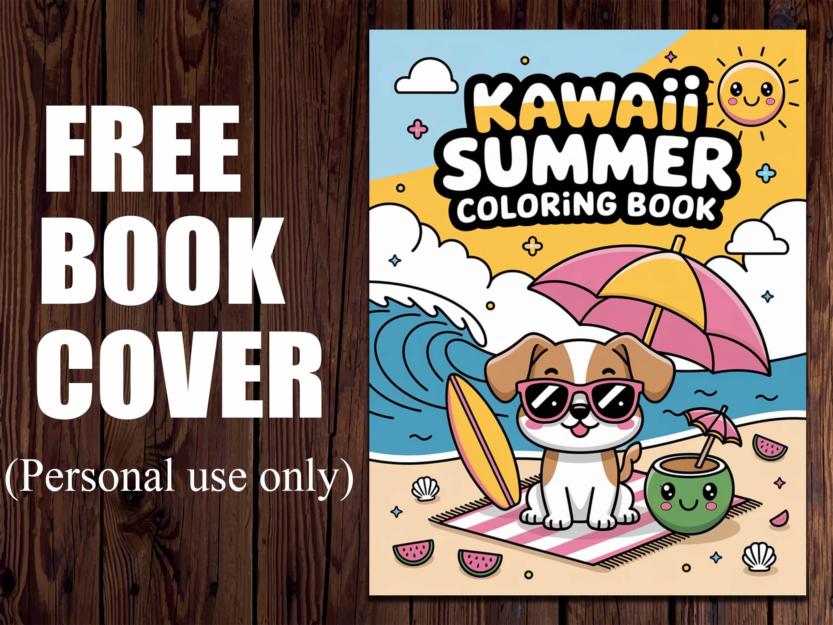 Kawaii Summer Coloring Pages | Beach, Ice Cream (digital Download) - Etsy