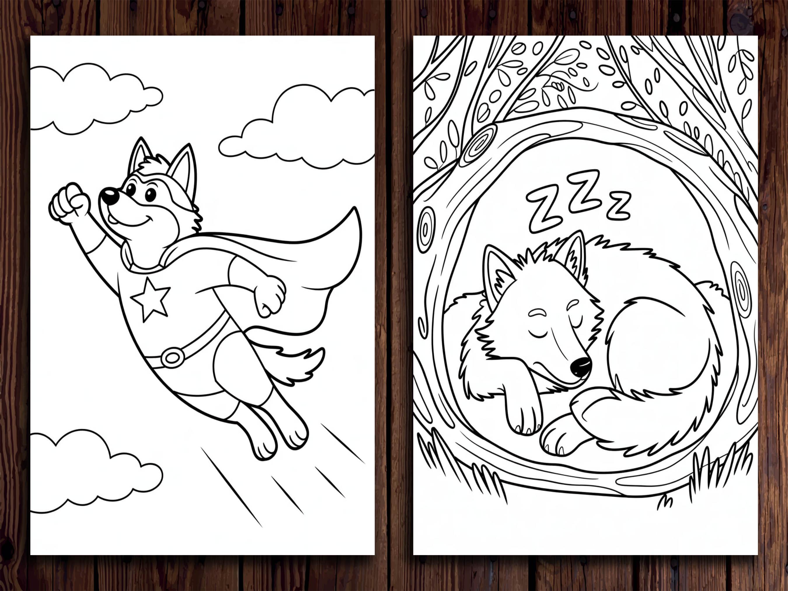 20 Wolf Coloring Pages Printable | Realistic, Cute & Howling Forest ...