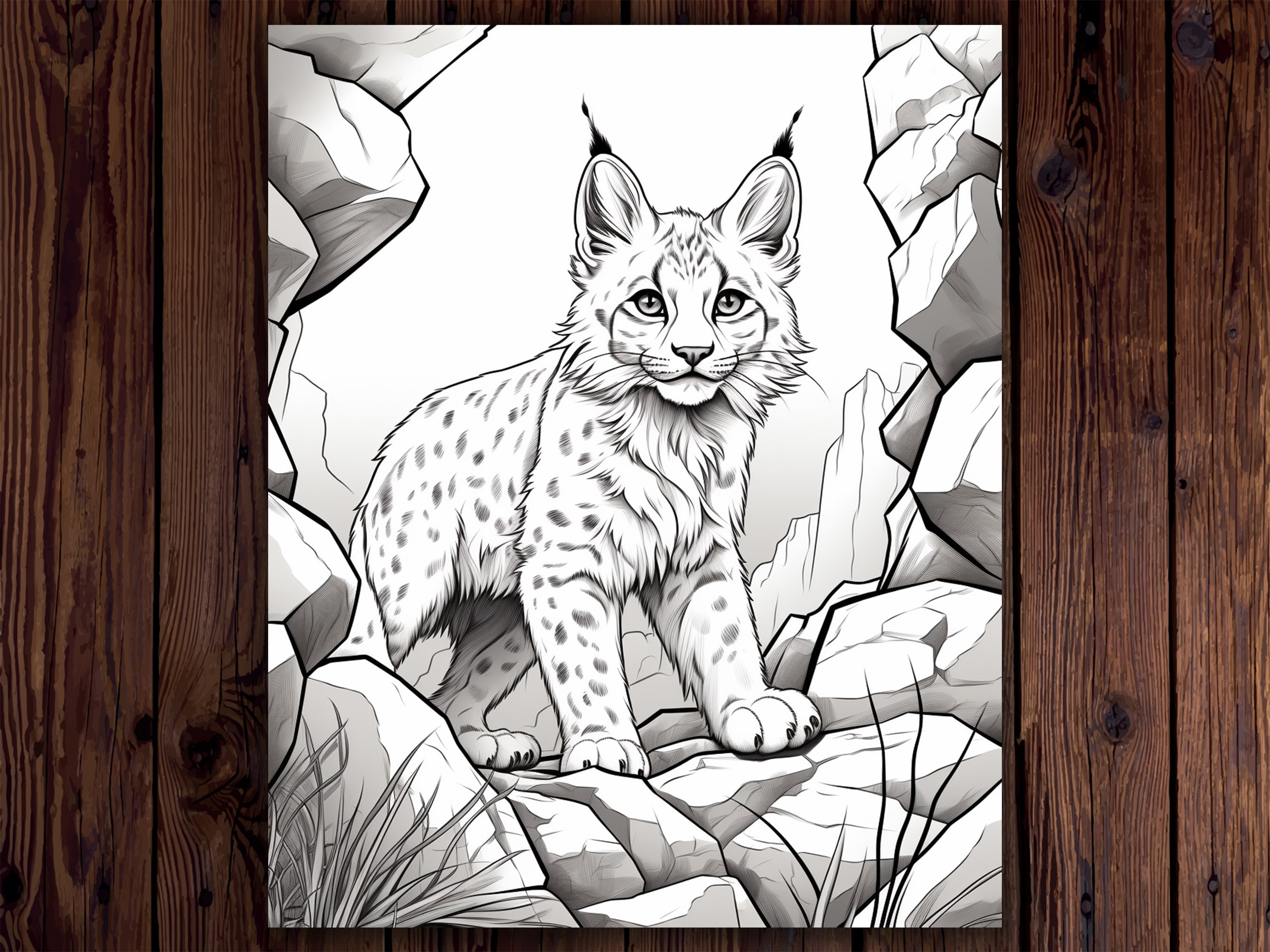 50 Cute Lynx Coloring Pages, Animal Coloring Book for Cat Lovers ...