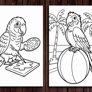 20 Parrot Coloring Pages | Printable Tropical Bird Coloring Book With ...
