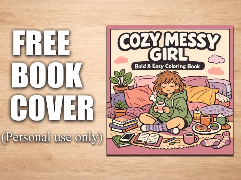 Cozy Messy Girl Coloring Pages – 20 Comfy Chaos Line Art Designs - Etsy
