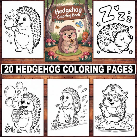 Hedgehog Family Coloring Pages