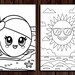 Kawaii Summer Coloring Pages | Beach, Ice Cream (digital Download) - Etsy