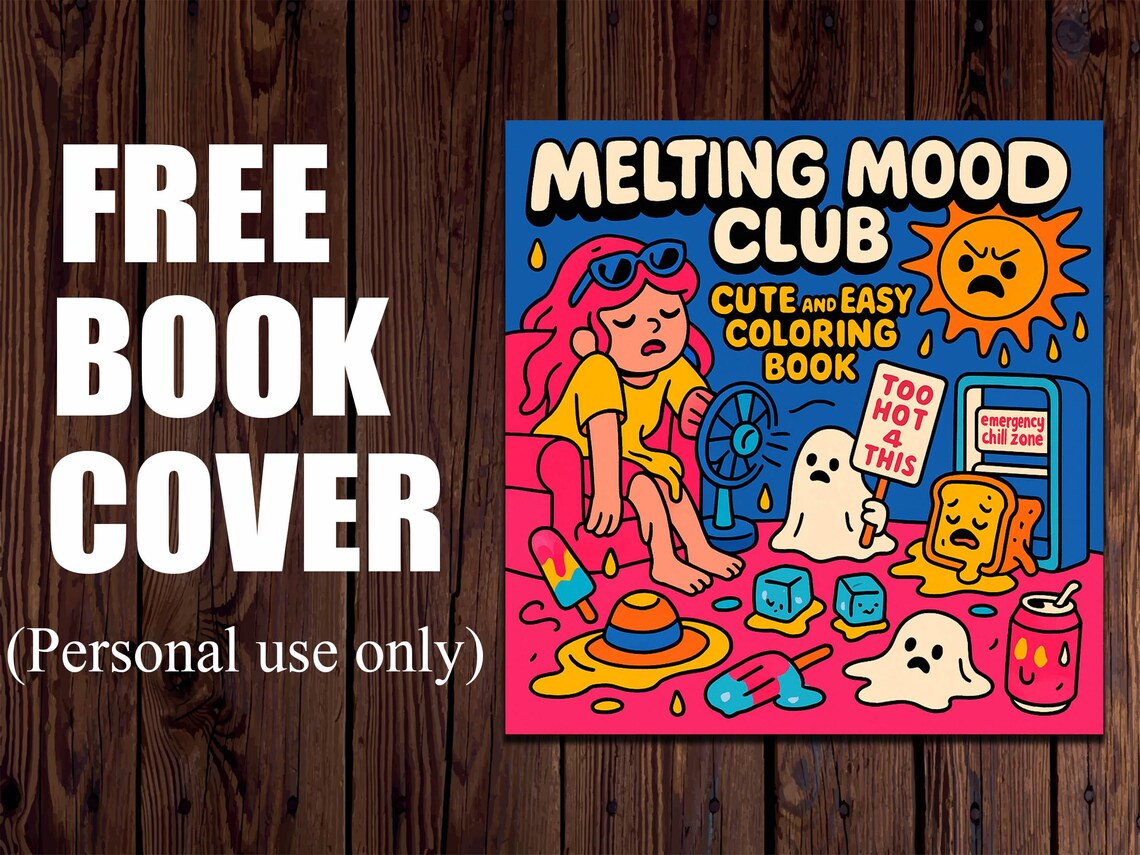 Melting Mood Club Coloring Pages: Kawaii Summer Vibes (PDF Download) - Etsy