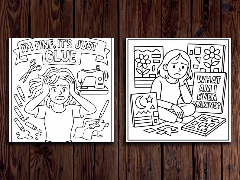 Messy Craft Room Coloring Pages: Creative Chaos for Art Girls - Etsy
