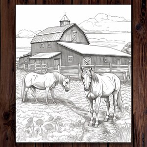 English Countryside Coloring Pages for Adults, A Country Life Coloring ...
