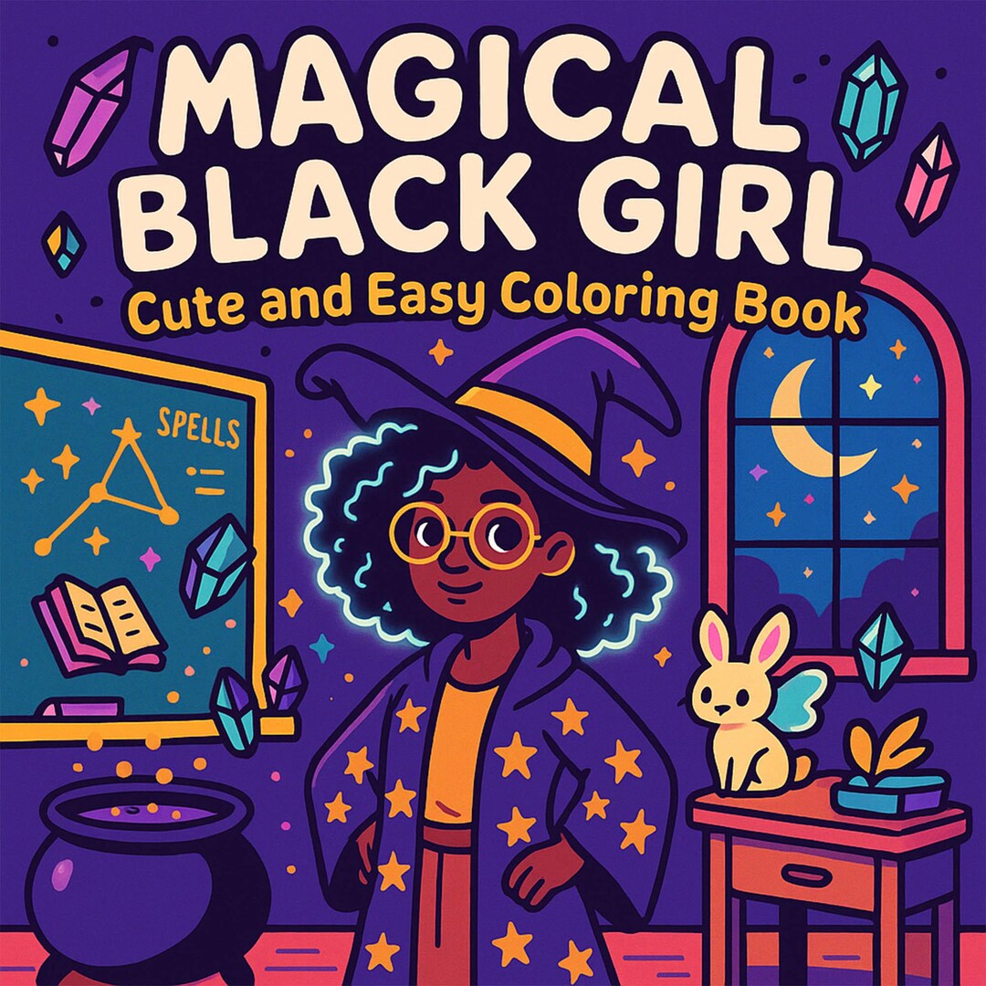 20 Magical Black Girl Coloring Pages Printable | Afrocentric Fantasy ...
