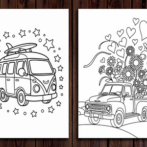 Kawaii Car Coloring Pages | 20 Cute Vehicles for Kids and Adults ...
