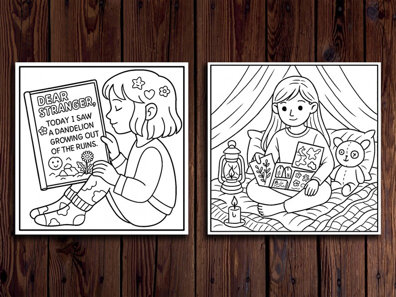 Cozy Apocalypse Coloring Pages: Cottagecore Post-apocalyptic Scenes ...