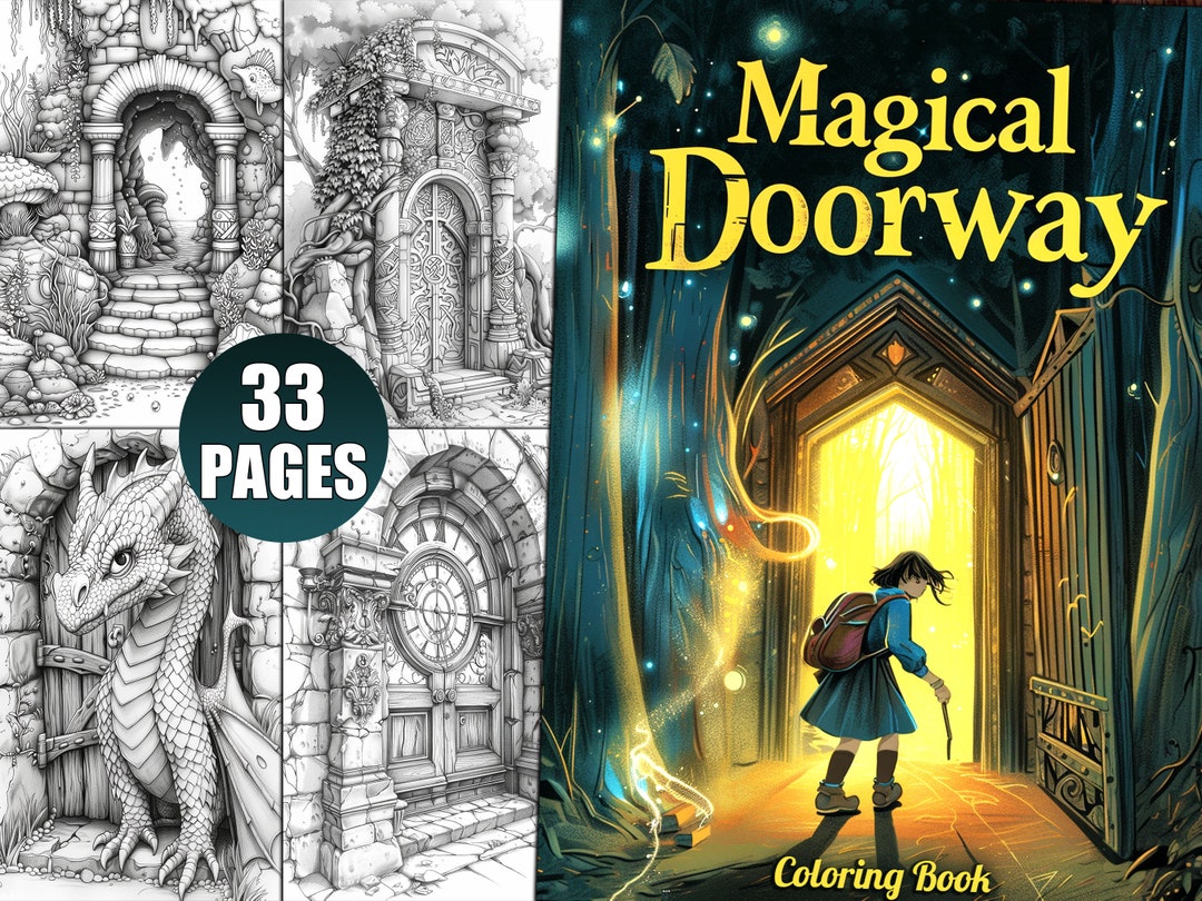 Magical Doorway Coloring Pages: 33 Fantasy Designs (PDF Download) - Etsy