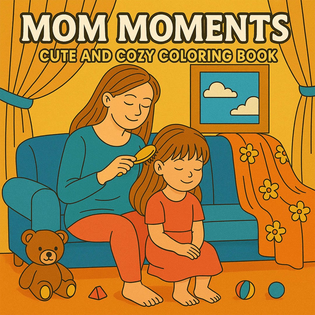 Mom Moments Coloring Pages | 20 Heartwarming Motherhood & Family ...