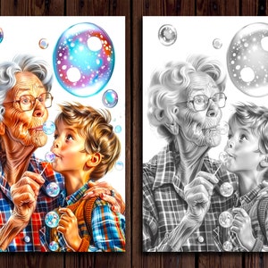 25 Printable Grandma's Love Coloring Pages in Grayscale for Adults ...