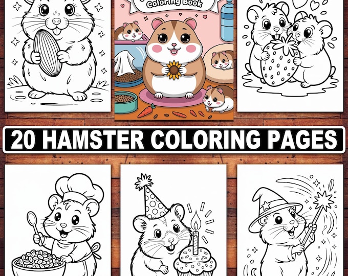 Hamster Coloring Pages - Over 50 Pages of Hamsters in Everyday Life ...