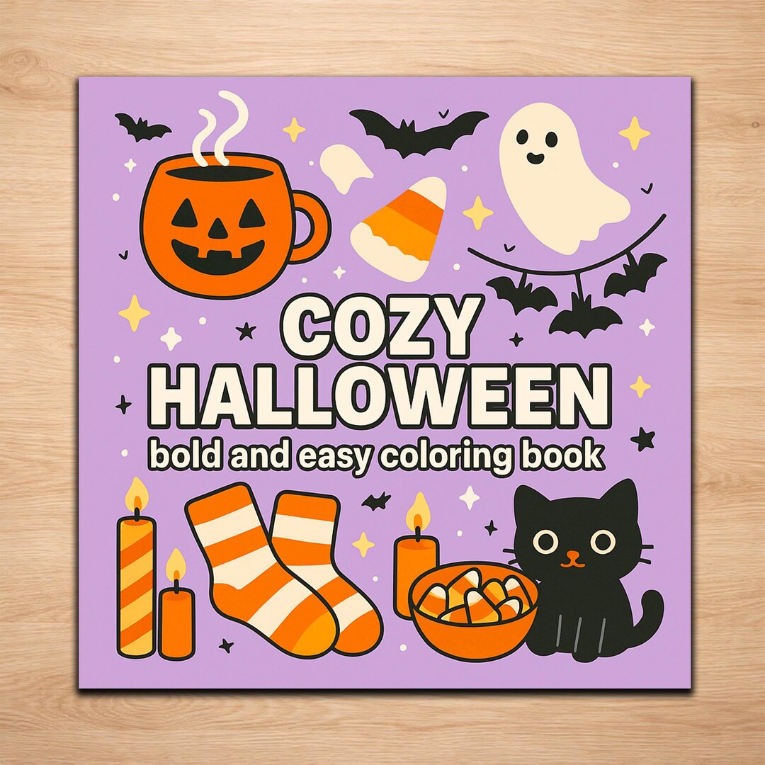 Halloween Coloring Pages | Cozy Cute Ghost & Witch Coloring Book ...