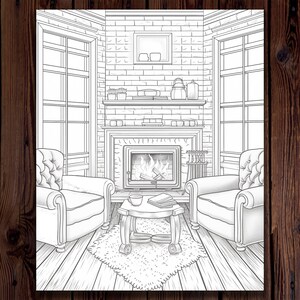 50 Cozy Autumn Coloring Pages for Adults, Fall Coloring Book for Stress ...
