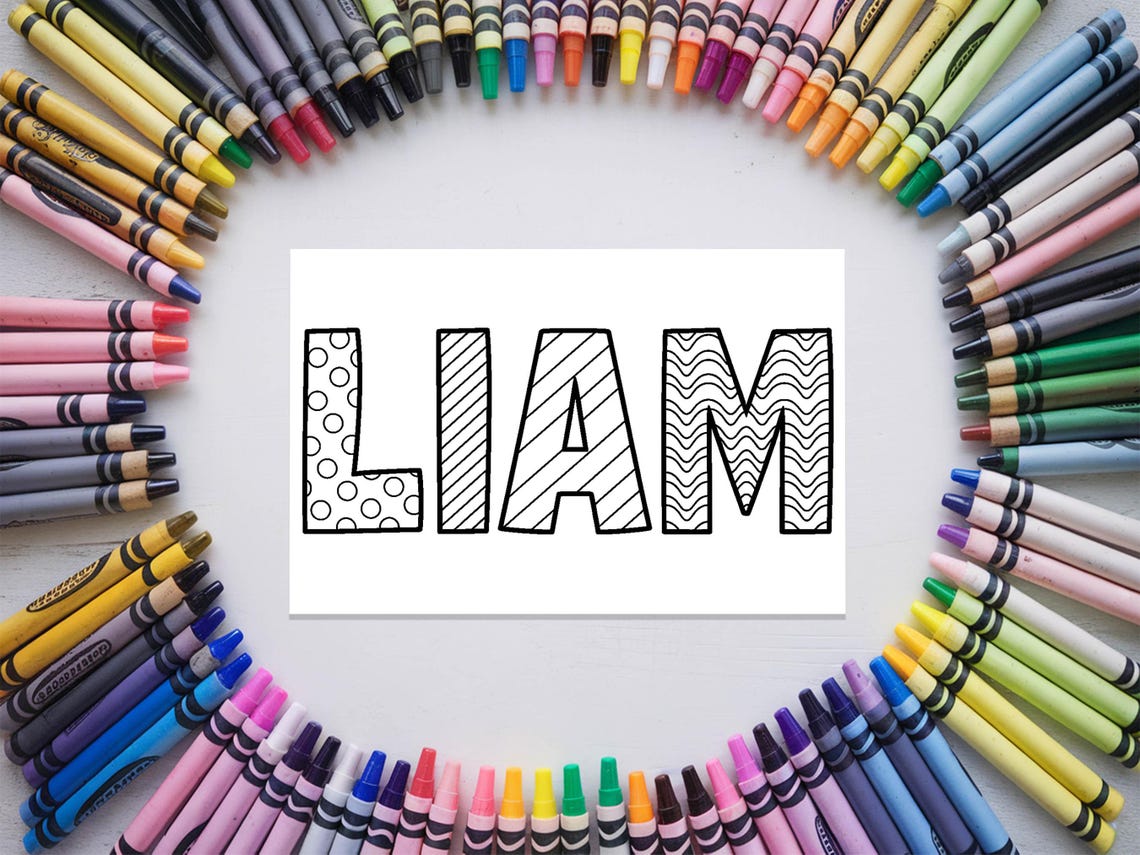 Personalized Name Coloring Pages for Kids & Adults | Custom Printable ...