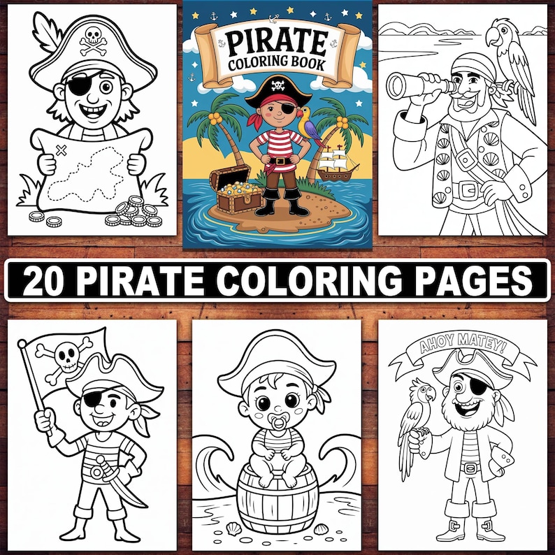Pirate Coloring Pages: Treasure Maps & Ships - Kids' Printable Activity ...