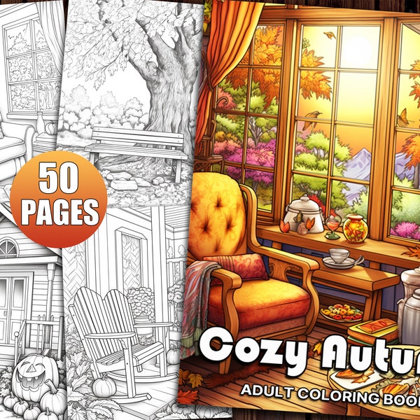 Cozy Coloring Book - Etsy