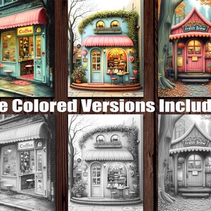 Cozy Coffee Shop Coloring Pages: Relaxing Cafe Scenes (printable ...