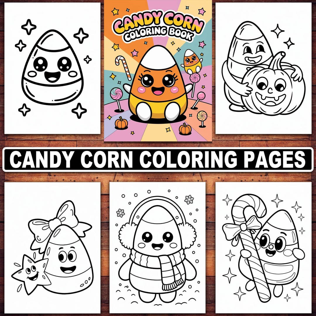 Candy Corn Coloring Pages | 20 Cute and Fun Halloween & Fall Designs ...