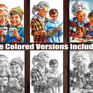 25 Printable Grandma's Love Coloring Pages in Grayscale for Adults ...