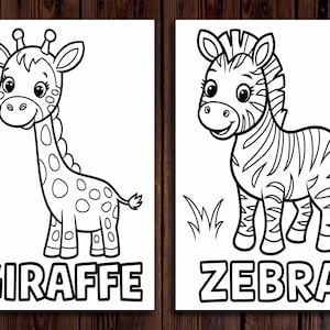Wild Animals Coloring Pages Digital Download | 20 Fun and Educational ...