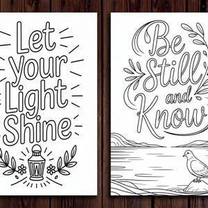 Christian Quotes Coloring Pages | 20 Bible Verse & Faith Affirmation ...