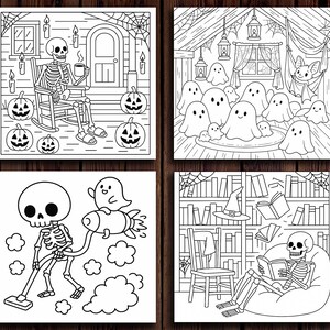 Cozy Haunted House Coloring Pages: Spooky-cute Halloween Designs (PDF ...