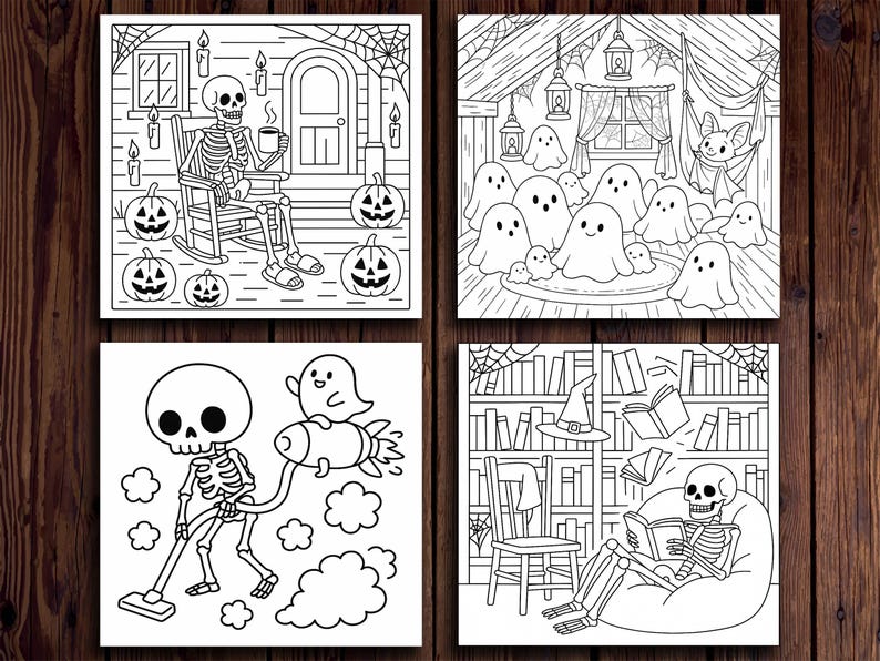 Cozy Haunted House Coloring Pages: Spooky-cute Halloween Designs (PDF ...