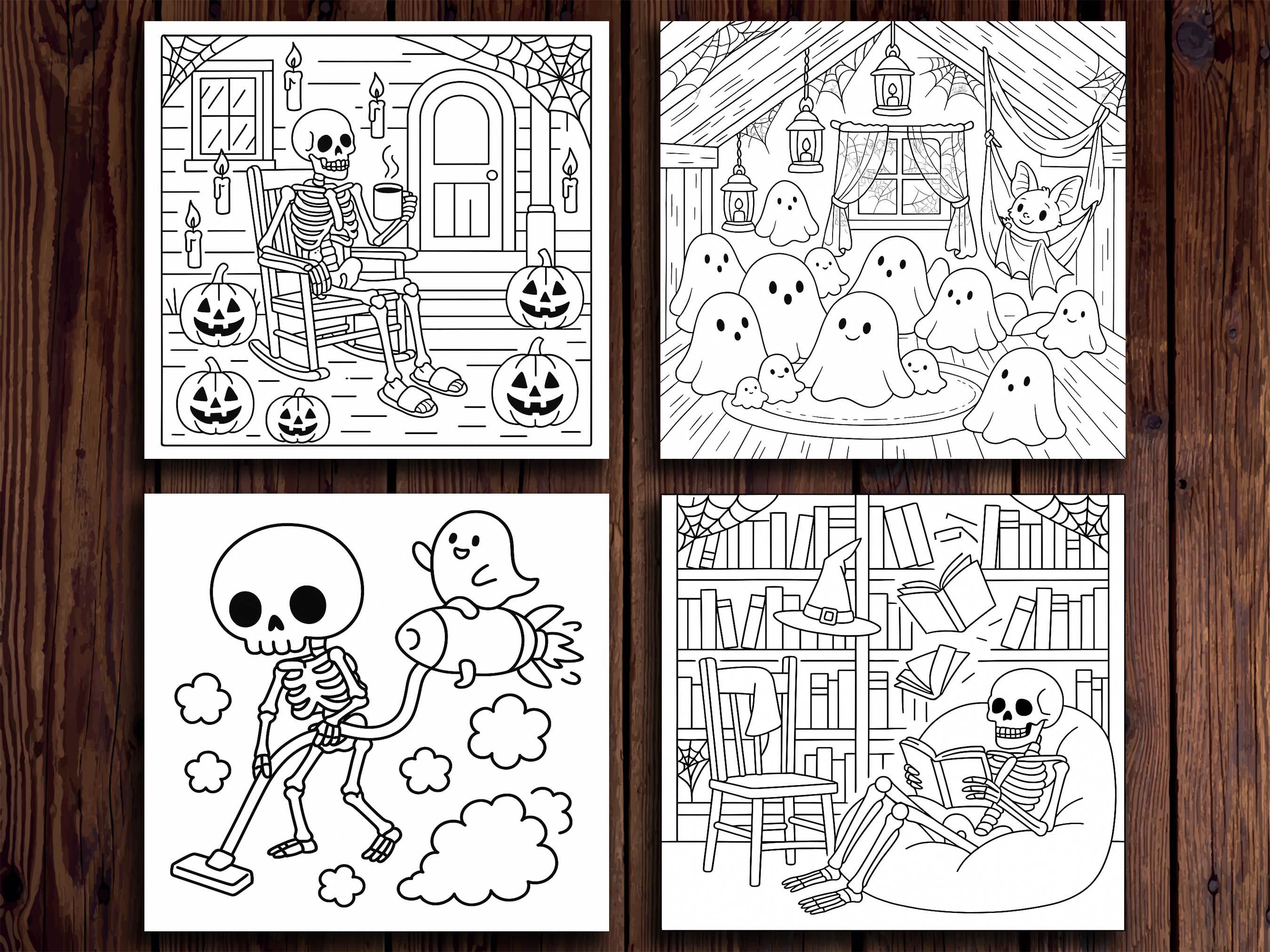 Cozy Haunted House Coloring Pages: Spooky-cute Halloween Designs (PDF ...