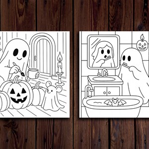 Cozy Haunted House Coloring Pages: Spooky-cute Halloween Designs (PDF ...