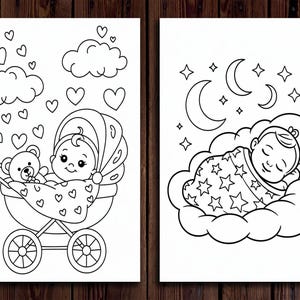 Baby Coloring Pages | 20 Sweet Designs (digital Download) - Etsy