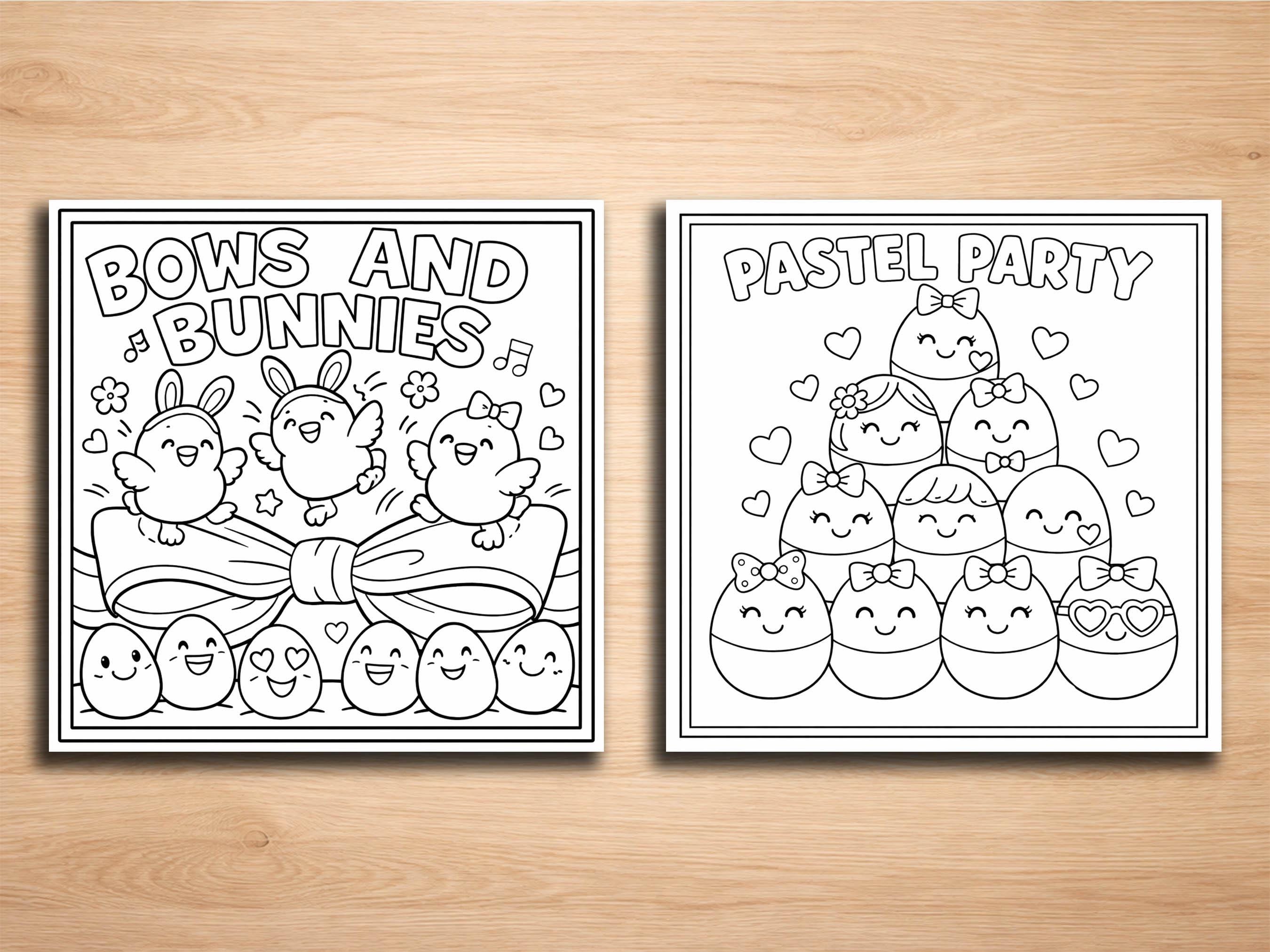 Easter Coloring Pages – Kawaii Printable Set - Etsy Australia