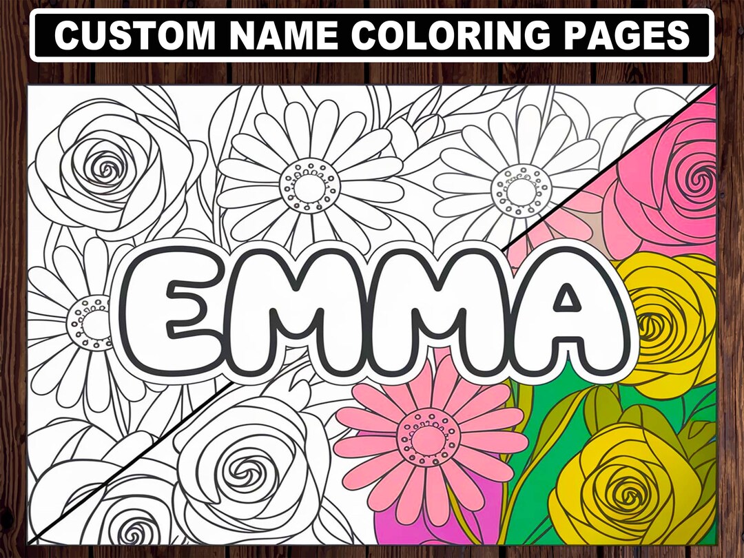 Custom Name Coloring Pages for Kids & Adults | Personalized Printable ...