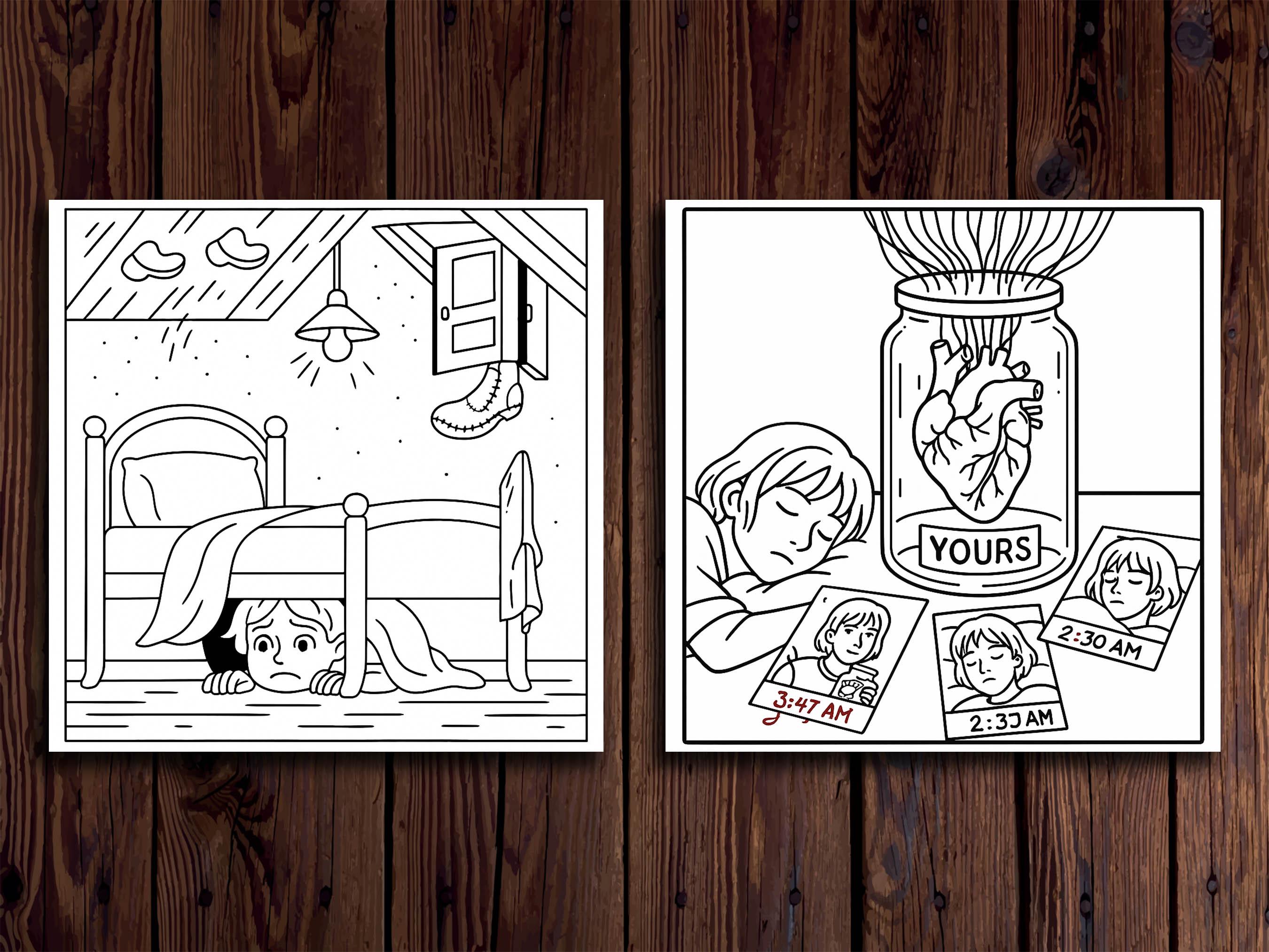 Horror Coloring Pages V2: Scary Creatures, Nightmare Scenes (PDF ...