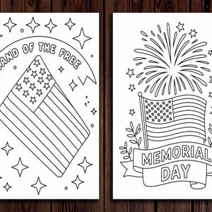 Memorial Day Coloring Pages: Patriotic USA Printables (digital Download ...