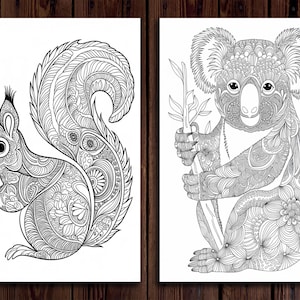 50 Animal Mandala Coloring Pages: Wildlife Art, Floral & Geometric (PDF ...