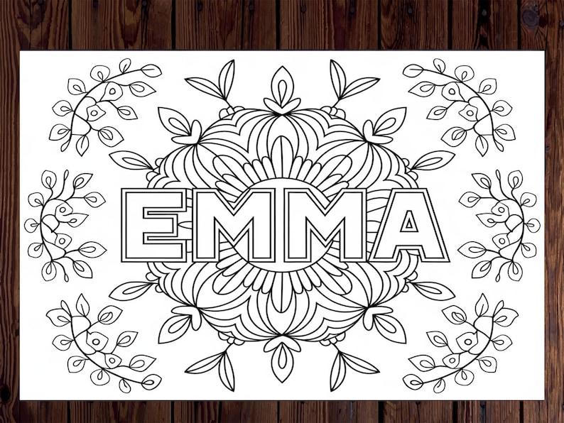Custom Name Coloring Pages for Kids & Adults | Personalized Printable ...