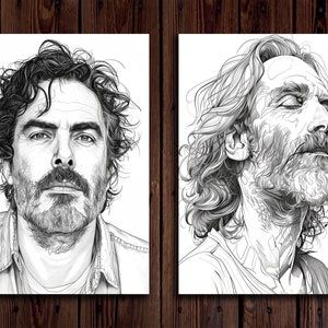 30 Serial Killers Coloring Pages for Adults, Creepy Coloring Sheets of ...