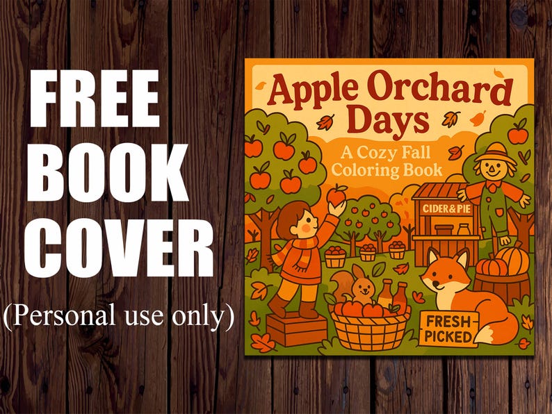 Apple Orchard Coloring Pages: Cozy Autumn Farm Fun (printable Download ...