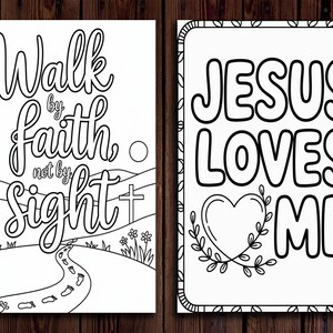 Bible Verse Coloring Pages: Christian Quotes & Affirmations (PDF) - Etsy