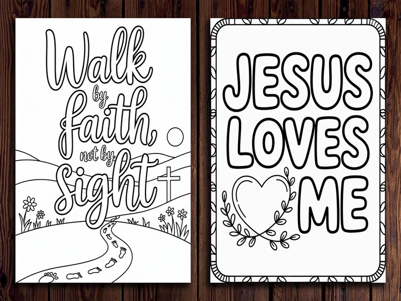 Bible Verse Coloring Pages: Christian Quotes & Affirmations (PDF) - Etsy