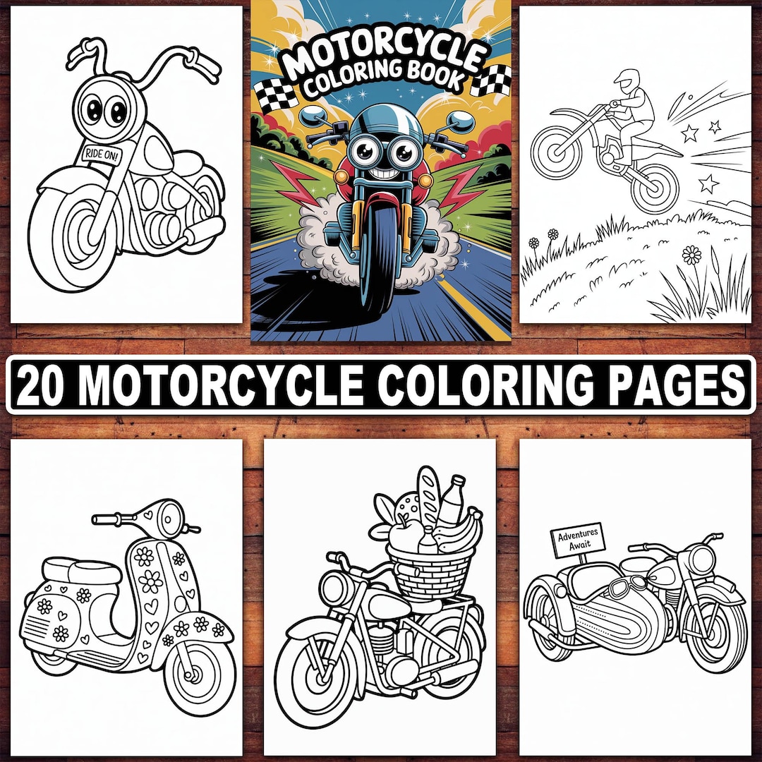 20 Motorcycle Coloring Pages Printable | Cool Motorbike, Dirt Bike ...