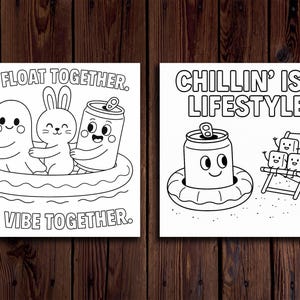 20 Kawaii Pool Party Coloring Pages Printable | Cute Summer Coloring ...