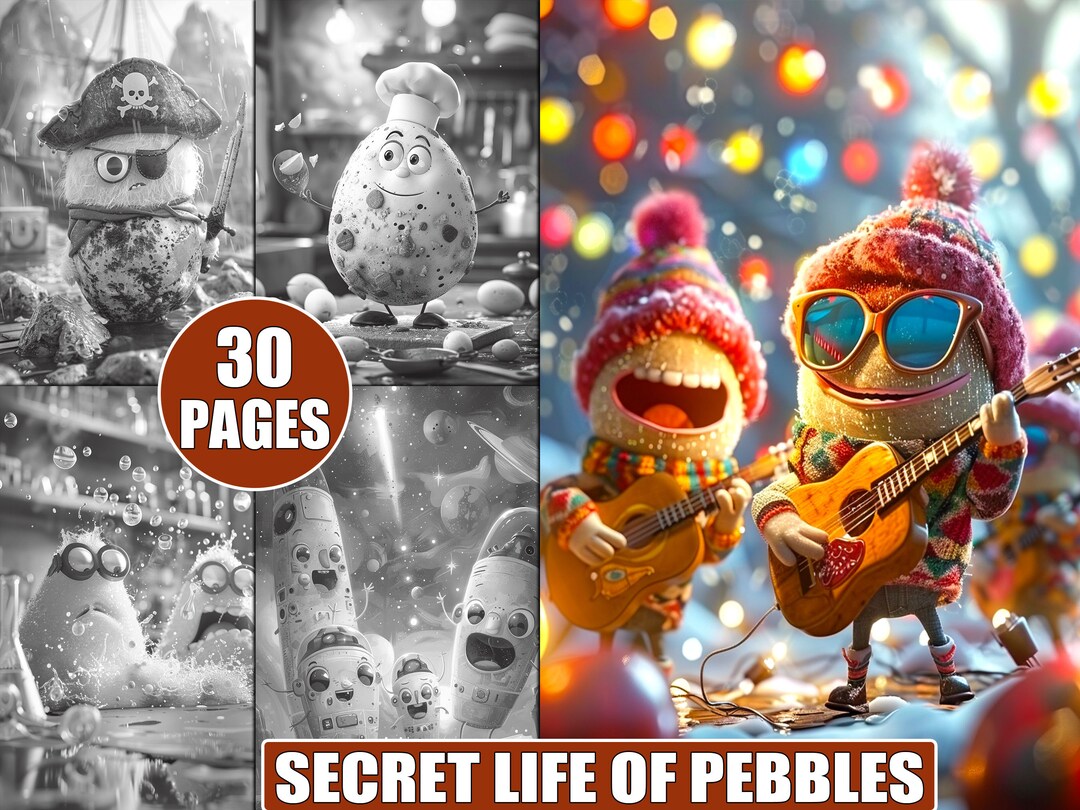 30 Printable Secret Life of Pebbles Coloring Pages in Grayscale for ...