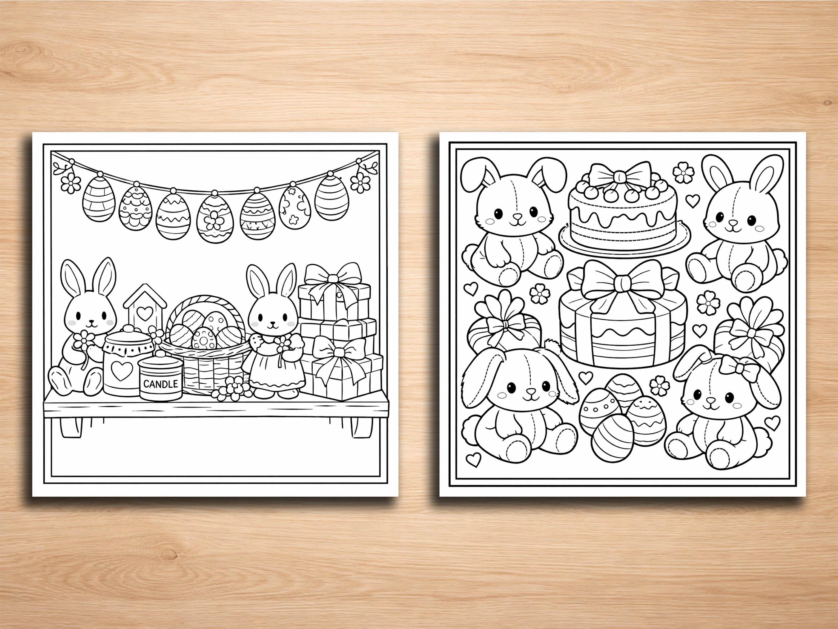 Easter Coloring Pages – Bold and Easy Digital Download - Etsy
